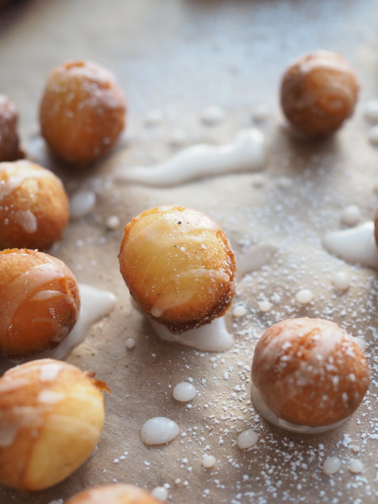 Smultringer (Norwegian Doughnuts) Served with a Simple Apple Glaze ...