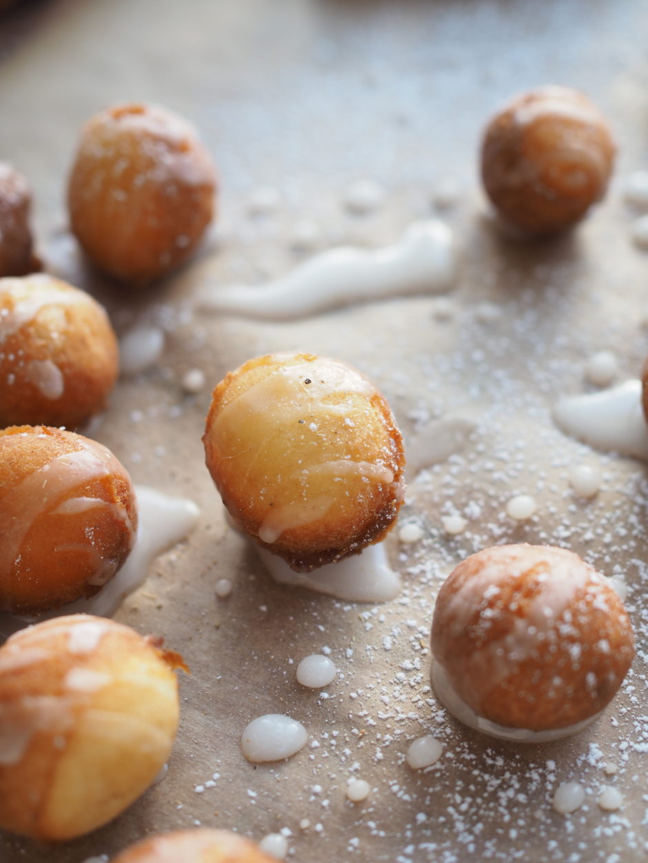 Smultringer (Norwegian Doughnuts) Served with a Simple Apple Glaze ...