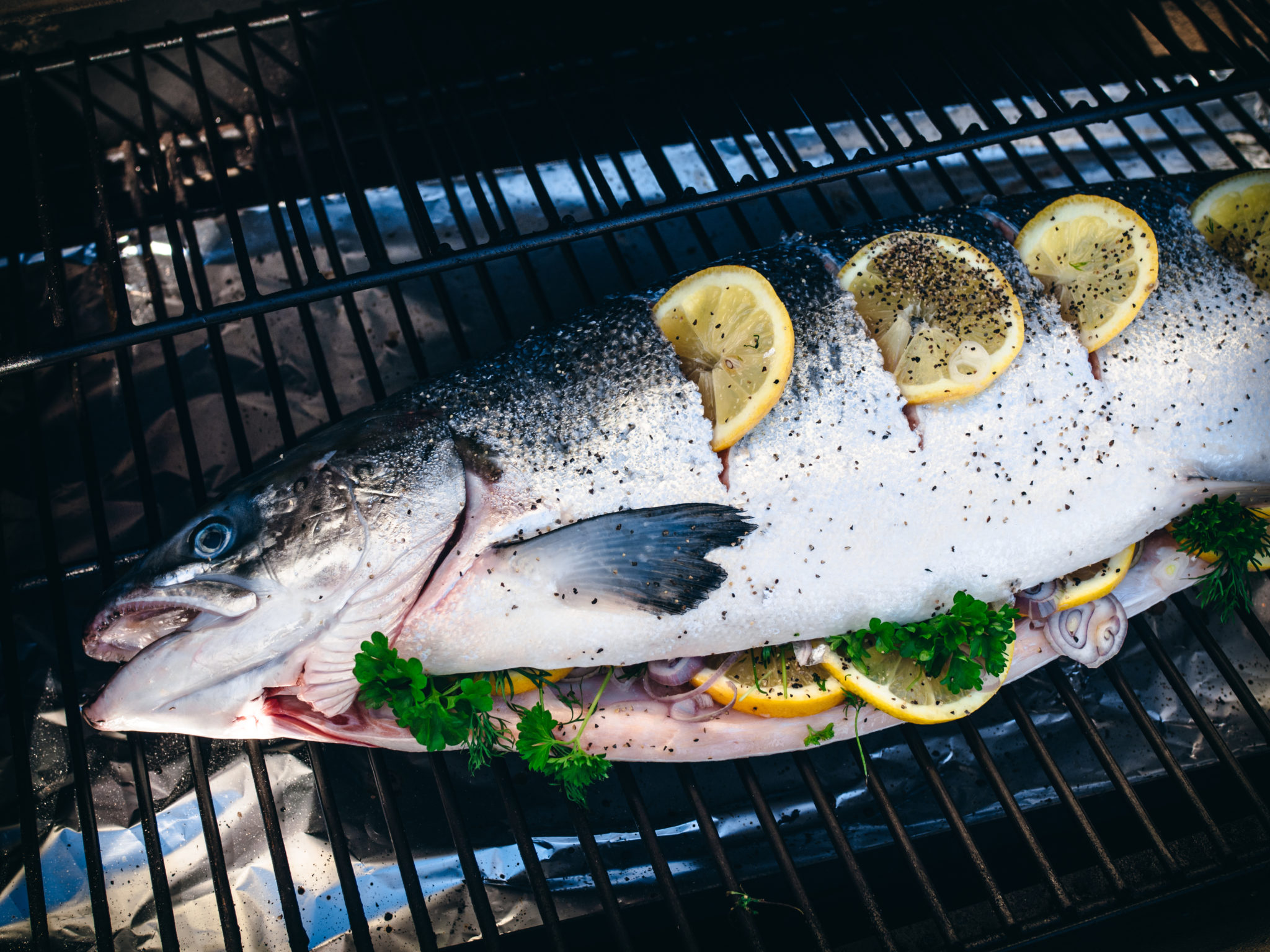 Grilled Whole Salmon for a Crowd (Grillet hel laks) - North Wild Kitchen
