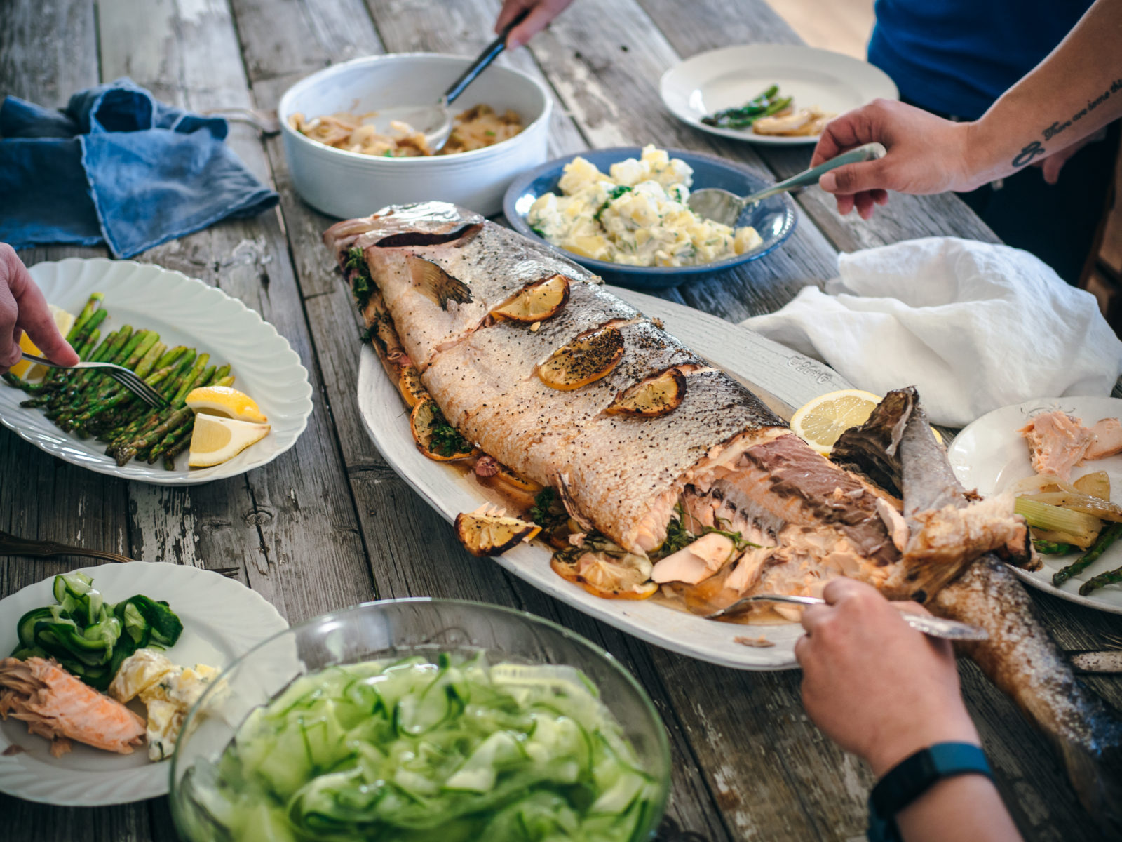 Grilled Whole Salmon for a Crowd (Grillet hel laks) - North Wild Kitchen