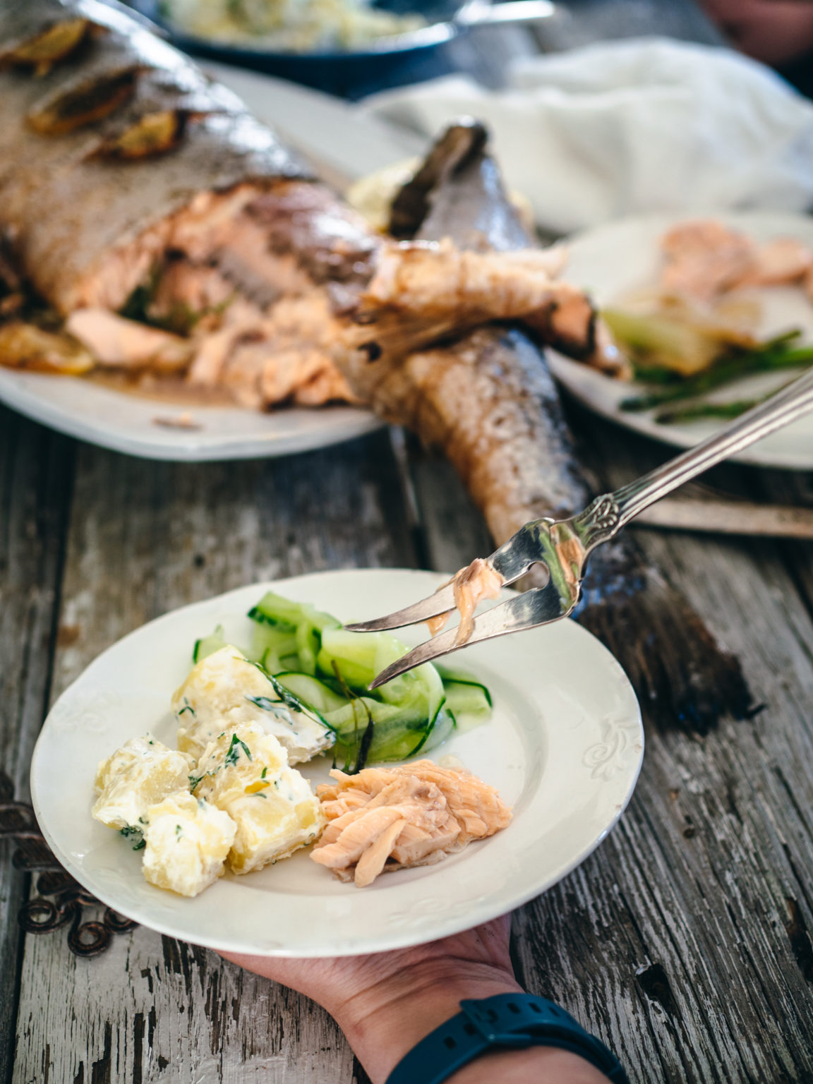 Grilled Whole Salmon for a Crowd (Grillet hel laks) - North Wild Kitchen