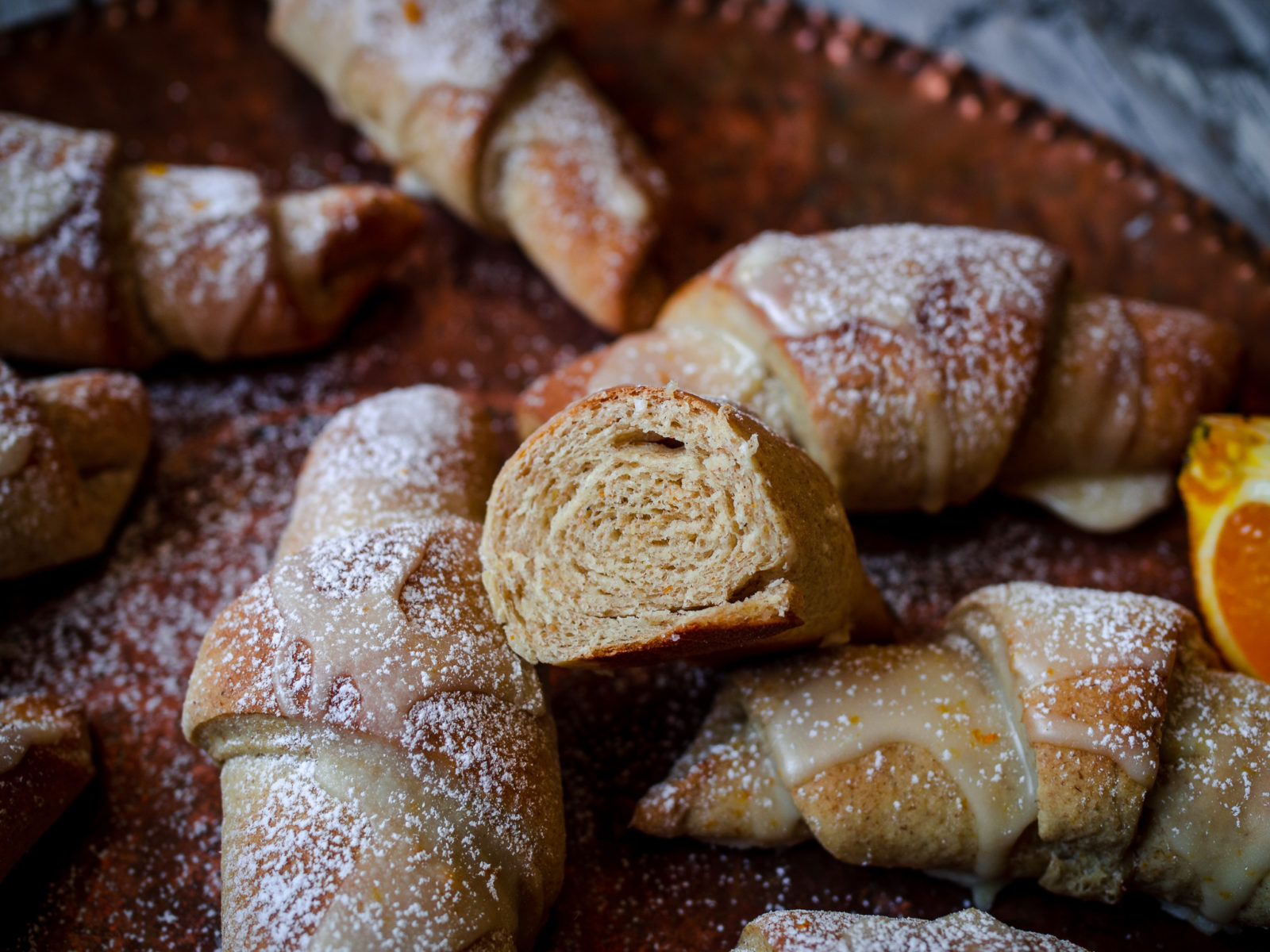 Rye, Honey & Orange Horns - North Wild Kitchen