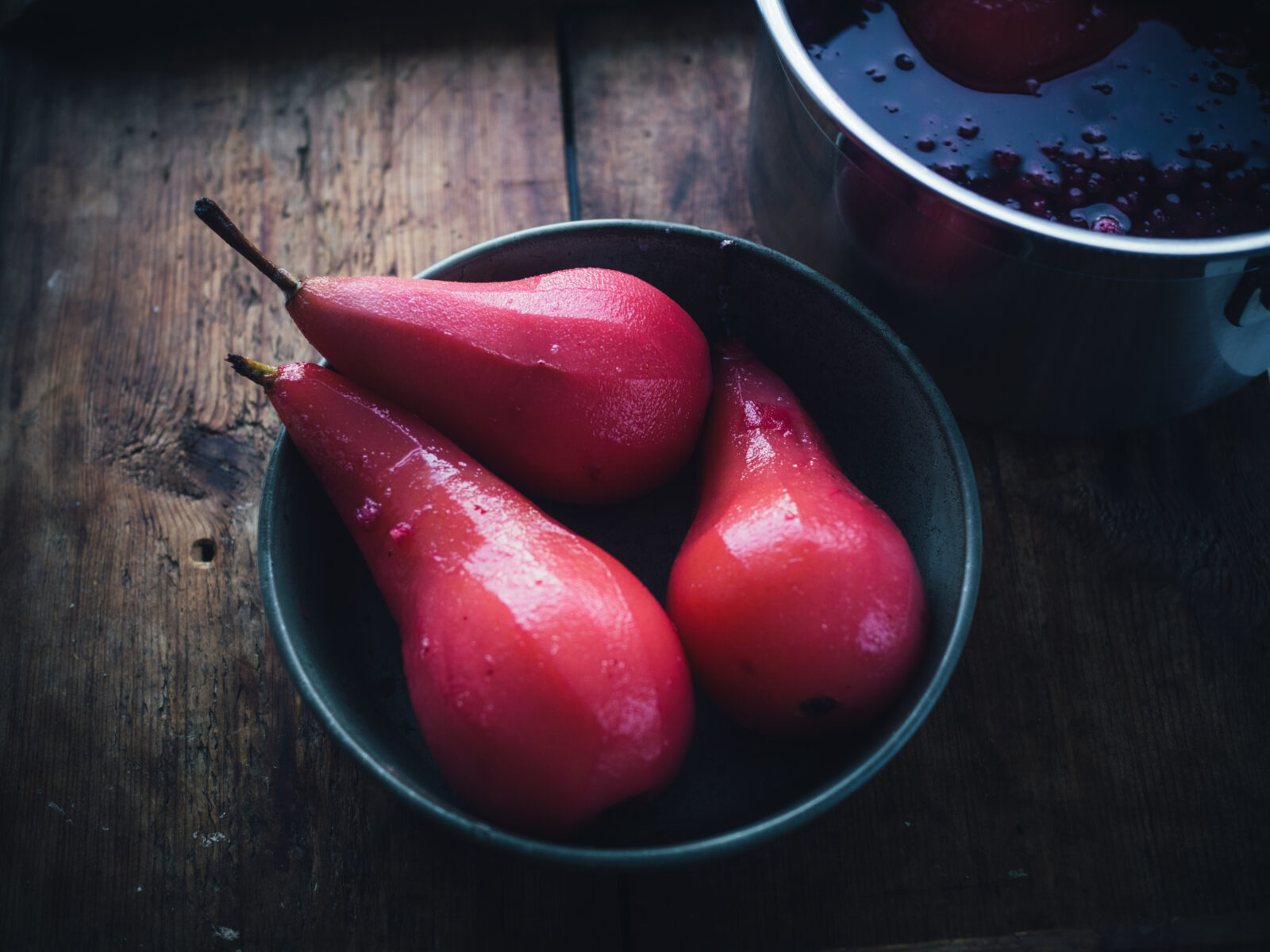 Lingonberry Poached Pears (tyttebærpære) - North Wild Kitchen