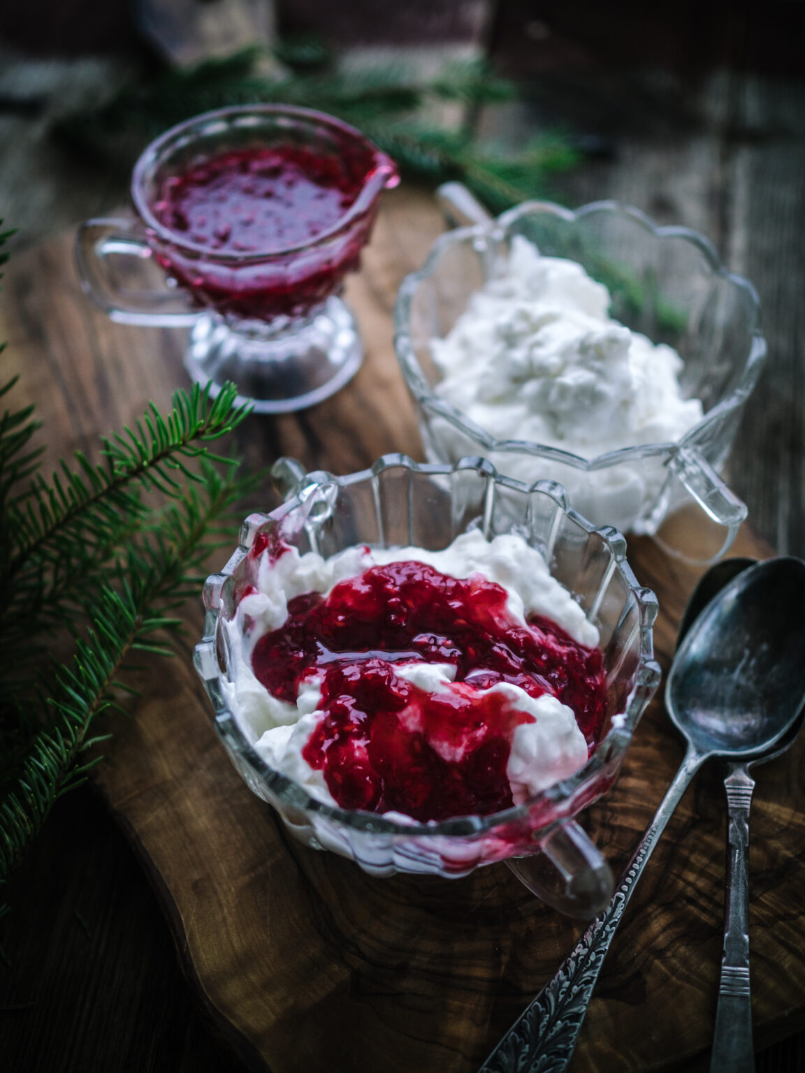 Whipped Norwegian Rice Cream with a Red Berry Sauce (Riskrem) - North ...