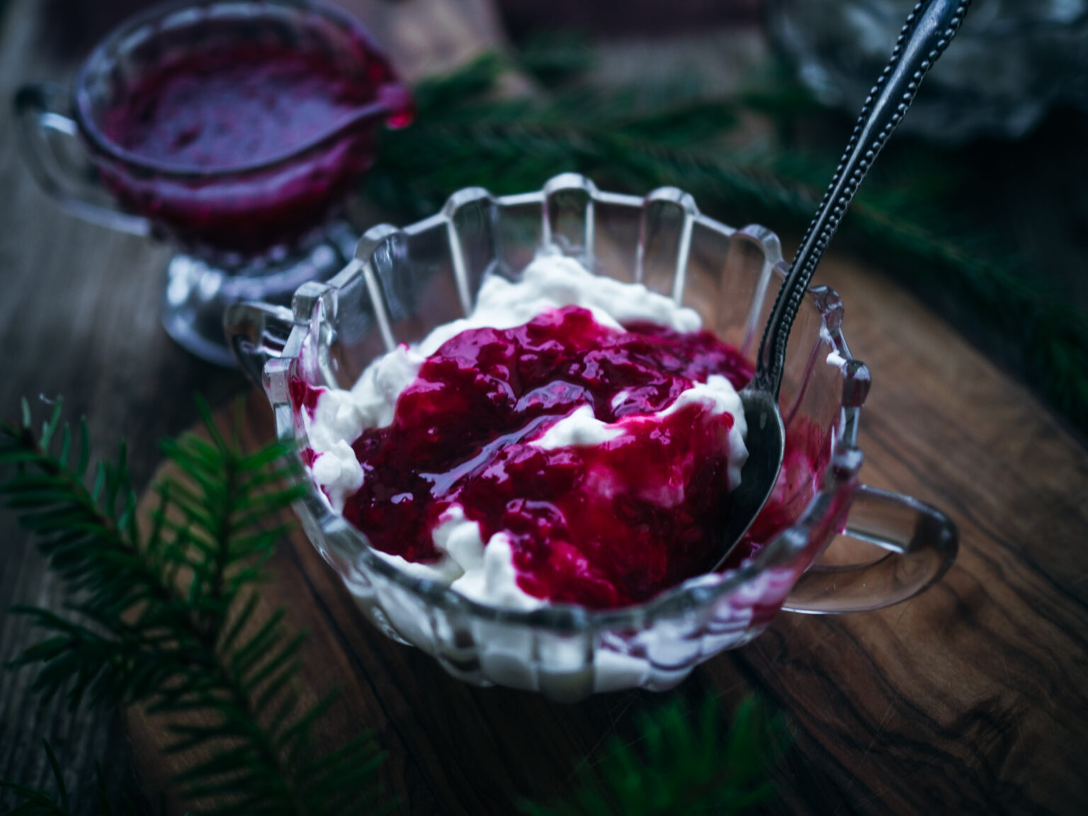 Whipped Norwegian Rice Cream with a Red Berry Sauce (Riskrem) - North ...