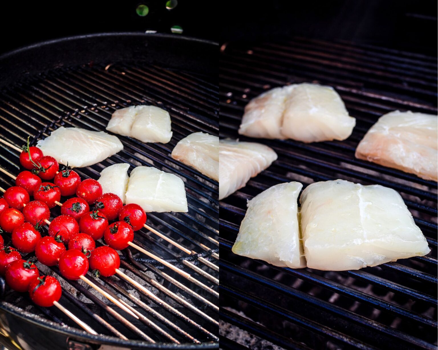 Quick-Cured Grilled Cod and Tomatoes with Herb Butter and Creamy Green ...